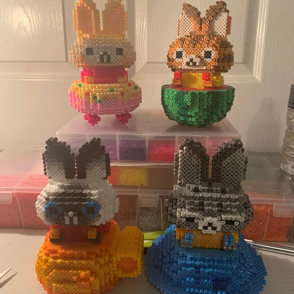 Set of 2 Stitch and Angel 3D Perler Bead Pattern Digital Instant ...