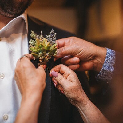 Autumn Blush Boutonniere // Dried Flower Boutonniere // Buttonhole - Etsy