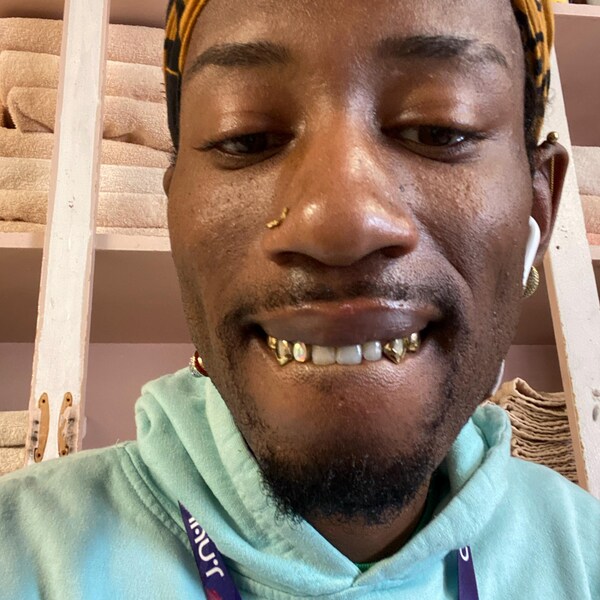 Handmade Custom .925 Sterling Silver Top Fangs With Bottom Wolf Style ...