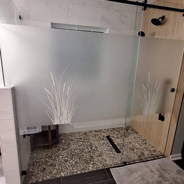 Reeds Grass Privacy Window Film: Etched Glass Effect - Etsy