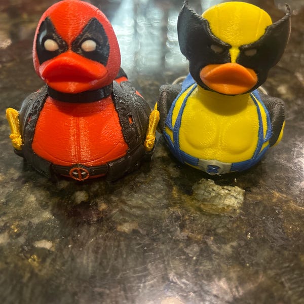 DEADPOOL and WOLVERINE Premium Ducks Available in 4 Sizes Deadpool and ...