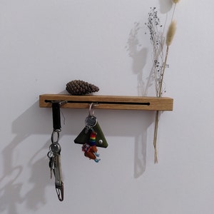 Wooden Key Holder With Vase for Flowers I Key Hooks Wall Decoration ...