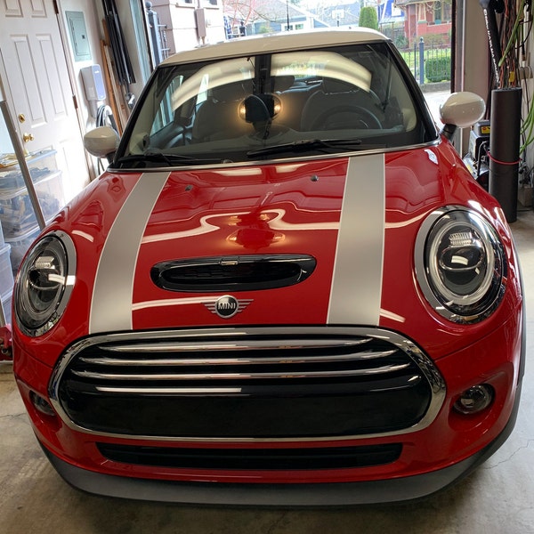 Mini Cooper Bonnet Stripes, Stripes for Hood, Racing Decoration Decals ...