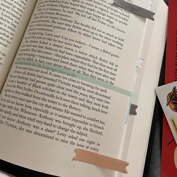 Book Annotating Kit: Color-coded Tabs, Highlighting Strips & Marker - Etsy