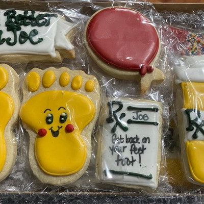 Get Well Sugar Cookies/ Surgery Gift / Knee Surgery Sugar Cookies ...