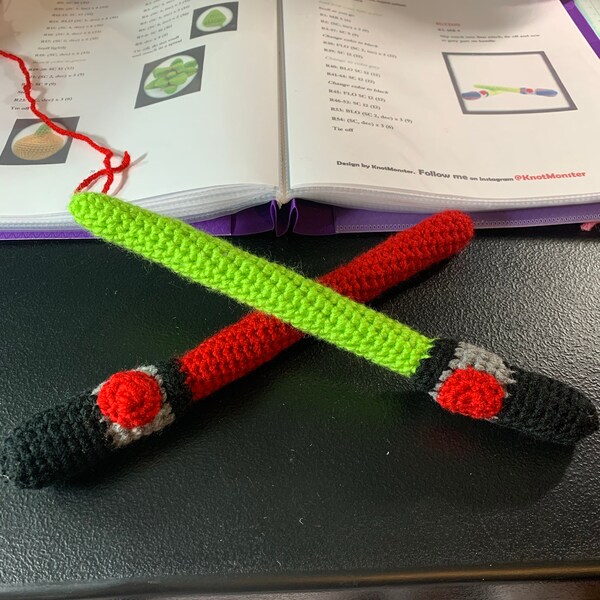 Mini Light Sword Saber Crochet PATTERN ONLY Instant DOWNLOAD! Light ...