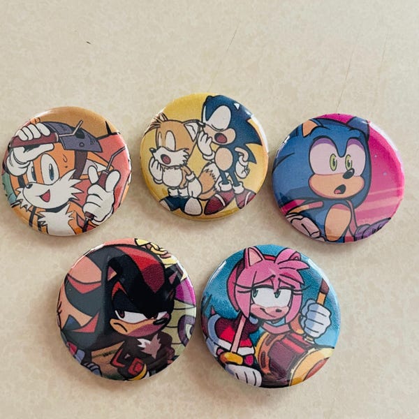 Tails the Fox Buttons | Sonic Pins - Etsy
