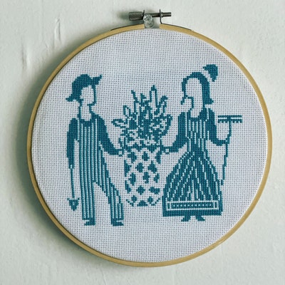 Pyrex Butterfly Gold Cross Stitch Pattern PDF - Etsy