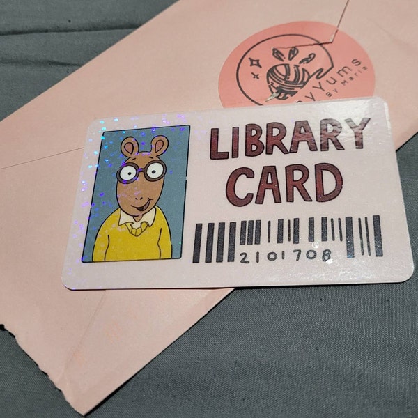 Handmade Arthur-inspired Library Card Bookmark – Nostalgic Cartoon ...