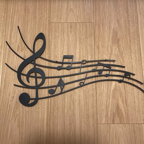 Music Notes Metal Wall Art, Modern Musical Decor, Musician Gift, Metal ...