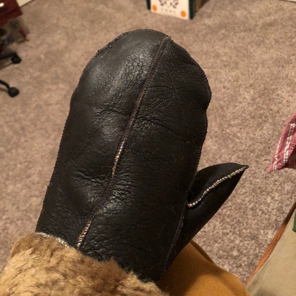 Sheepskin Shearling Mittens - Etsy