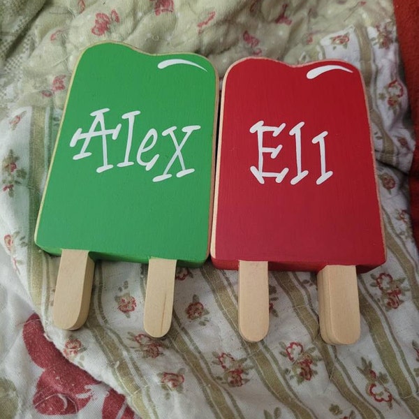Personalized Popsicle Summer Decor Popsicle Blocks Personalized Blocks ...