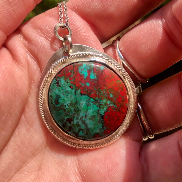 N-57 Hammered Copper Disk Necklace - Etsy