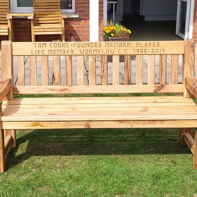 Memorial Bench Four Seat Oak - Etsy