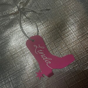 Sets of Cowgirl Boot Tag Cowboy Boot Gift Tags Personalized - Etsy