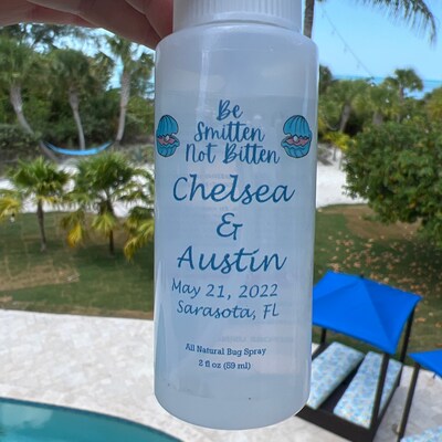 Bulk Wedding Bug Spray Party Favors Bottles Arrive Filled With Label ...
