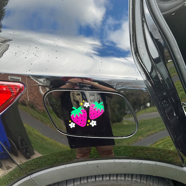 Strawberry Vinyl Decal | Strawberry Car Decal | Strawberry Daisy Decal ...