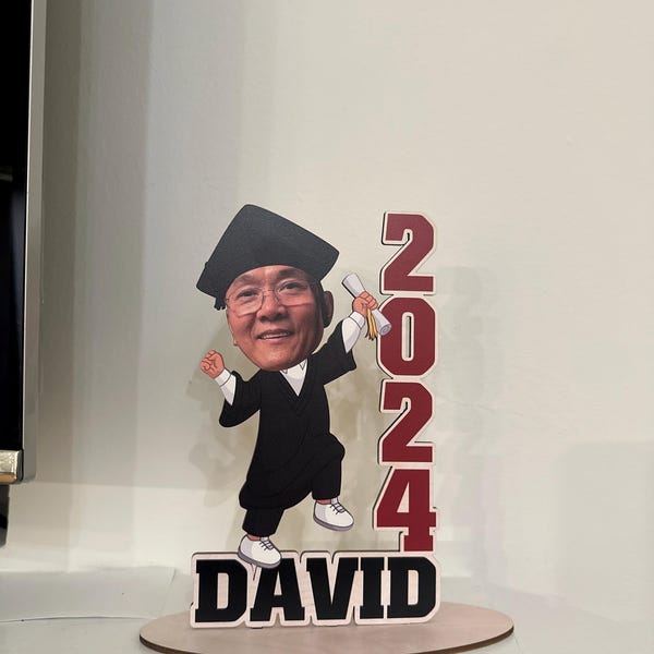 Graduation Gift, Custom Face Photo Graduation Wooden Standing, High ...