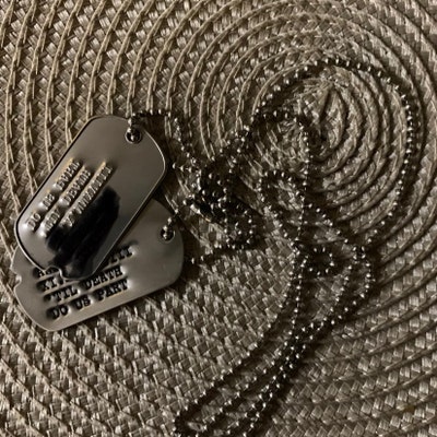 Notched Dog Tags Genuine Military Issue Stainless Steel Personalized ...