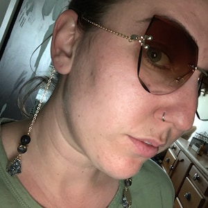 Fashion Chain Temple Glasses Oversized Style Armless Sunglasses. - Etsy