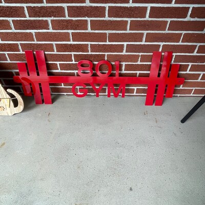 Personalized Home Gym Sign Work Out Custom Gym Sign Workout Wall Art ...