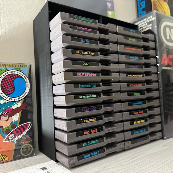 2 Rows - Rack Display for NES Nintendo Entertainment System Games ...
