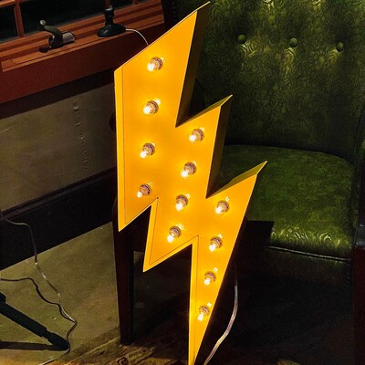 Lightning Bolt Marquee, Light up Sign - Etsy