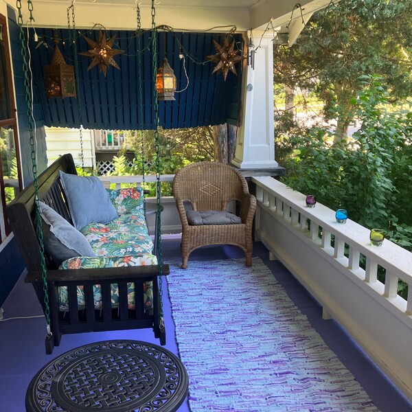 Western Bluebird, a Rag Rug, Handwoven, Hand Dyed and Made Especially ...