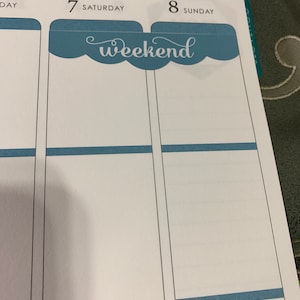 12 Weekend Header Stickers, Colorful Banner Planner Stickers, for 2024 ...