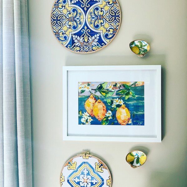 Lemon Italy Painting Coastal Painting Seascape Painting Sorrento ...