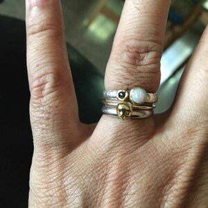 Saturn Signet Stack Rings. Solar System Charm Rings. Stars and - Etsy