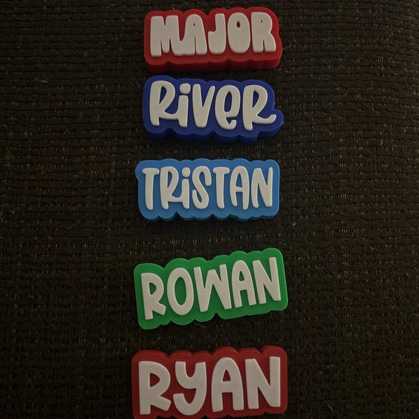 3D Printed Cord Name Label – Fits Universal 3-4mm Cords, Personalized ...