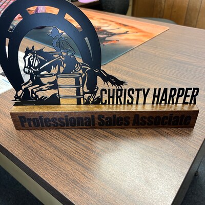 Custom Excavator Desk Name Plate Wedge, Personalized Nameplate Office ...