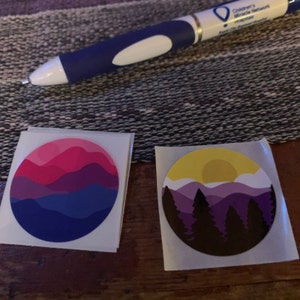 Subtle Trans Flag Sticker Pride Sticker Mountain Sticker | Etsy