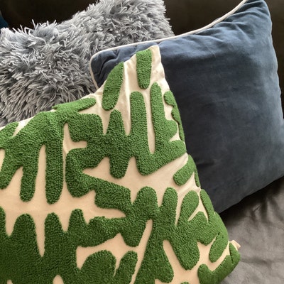 Handmade Tufted Mirror, Modern Punch Needle Mirror, Multicolor Melting ...