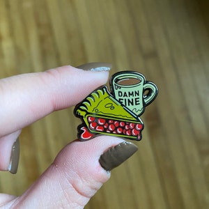Damn Fine Coffee Enamel Pin - Etsy