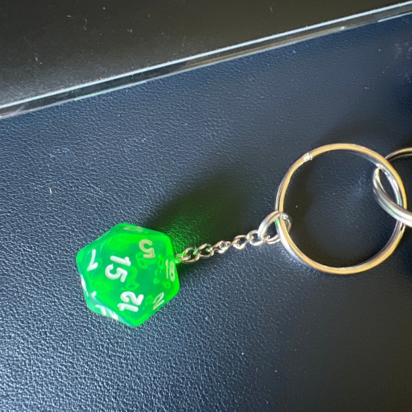 Translucent D20 Keychains - Etsy