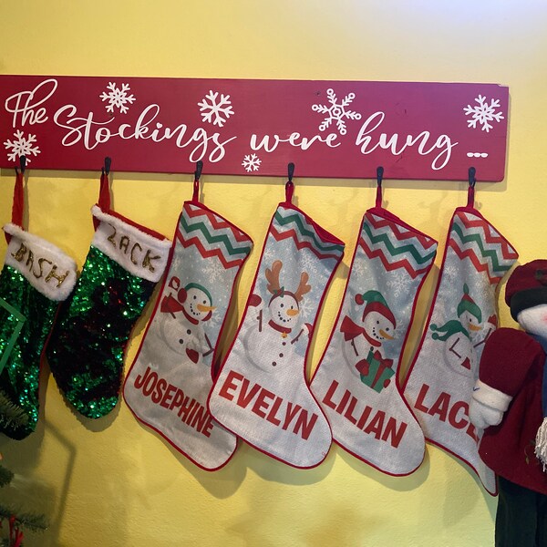The Stockings Were Hung | Christmas Decor | Christmas Stocking Hanger ...