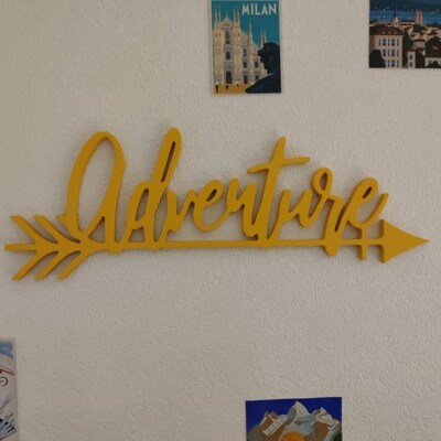 Wood Arrow Sign Adventure, Wall Art Arrow, Home Décor, Arrow Sign 20 ...