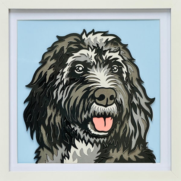 Cockapoo 3D Layer SVG/ Colorful Dog 3D Mandala/ 3D Dog Shadow Box ...