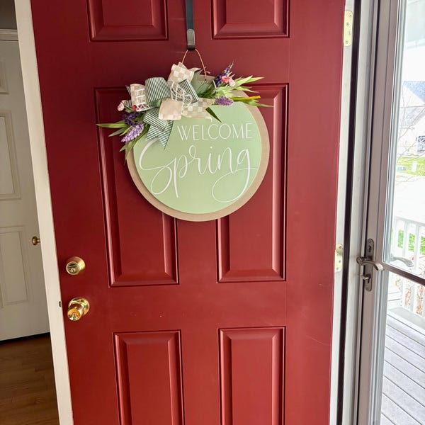 Michigan State Door Hanger | Front Door Decor | Michigan Spartans Door ...