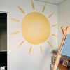 Large Full Size Painted Sun Removable Wall Decal / Oversized Sun Decal ...