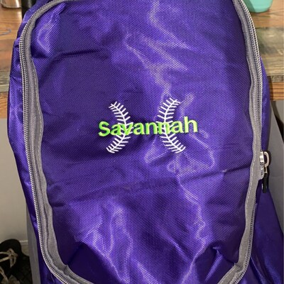 Name With Basketball Backpack, Name Basketball Backpack, Embroidered ...