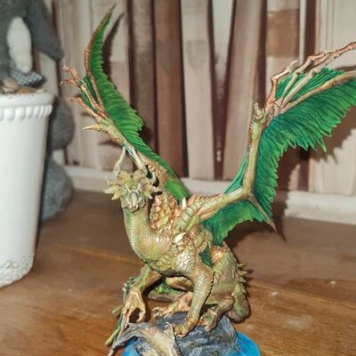 Dragon Reading Book Statue, 3D Printed Resin Art Sculpture, Outdoor ...