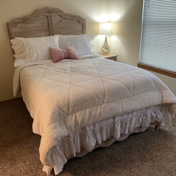 Ruffled Percale Sheet Set | Shabby Chic Bedding | Ruffled Bedding ...