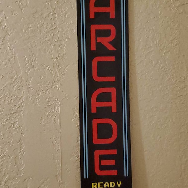 Arcade Sign Vertical, Gamer Gift, Custom Arcade Decor, Game Room Sign ...