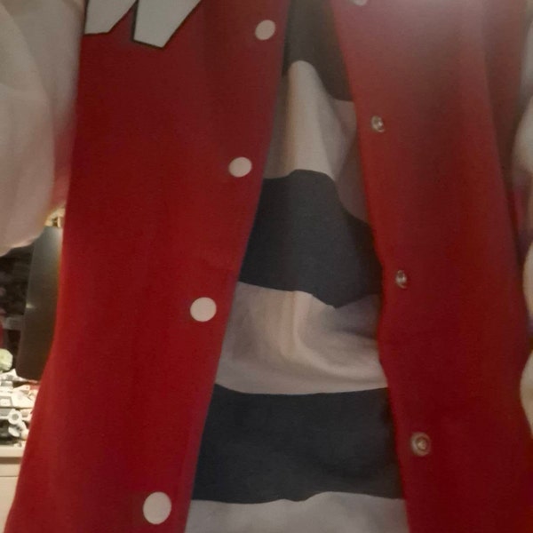 Adults "w" Red & White Letterman Varsity Jacket College Baseball - Etsy