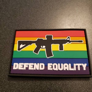 AK-47 Defend Equality Progress Pride Flag PVC Patch With - Etsy