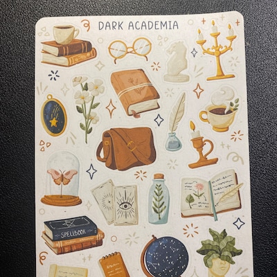 Sticker Sheet Dark Academia Sticker Study Sticker Set Planner Sticker ...