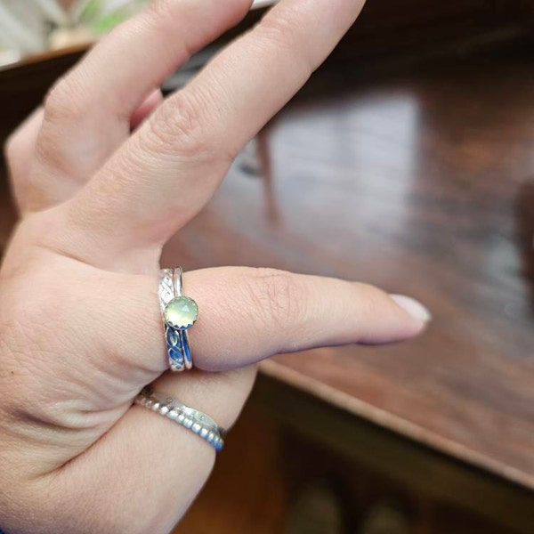 Tiny Shell Stacking Ring, Gold Filled Seashell Stacking Ring, Thin Gold Shell Ring, Stacking ...